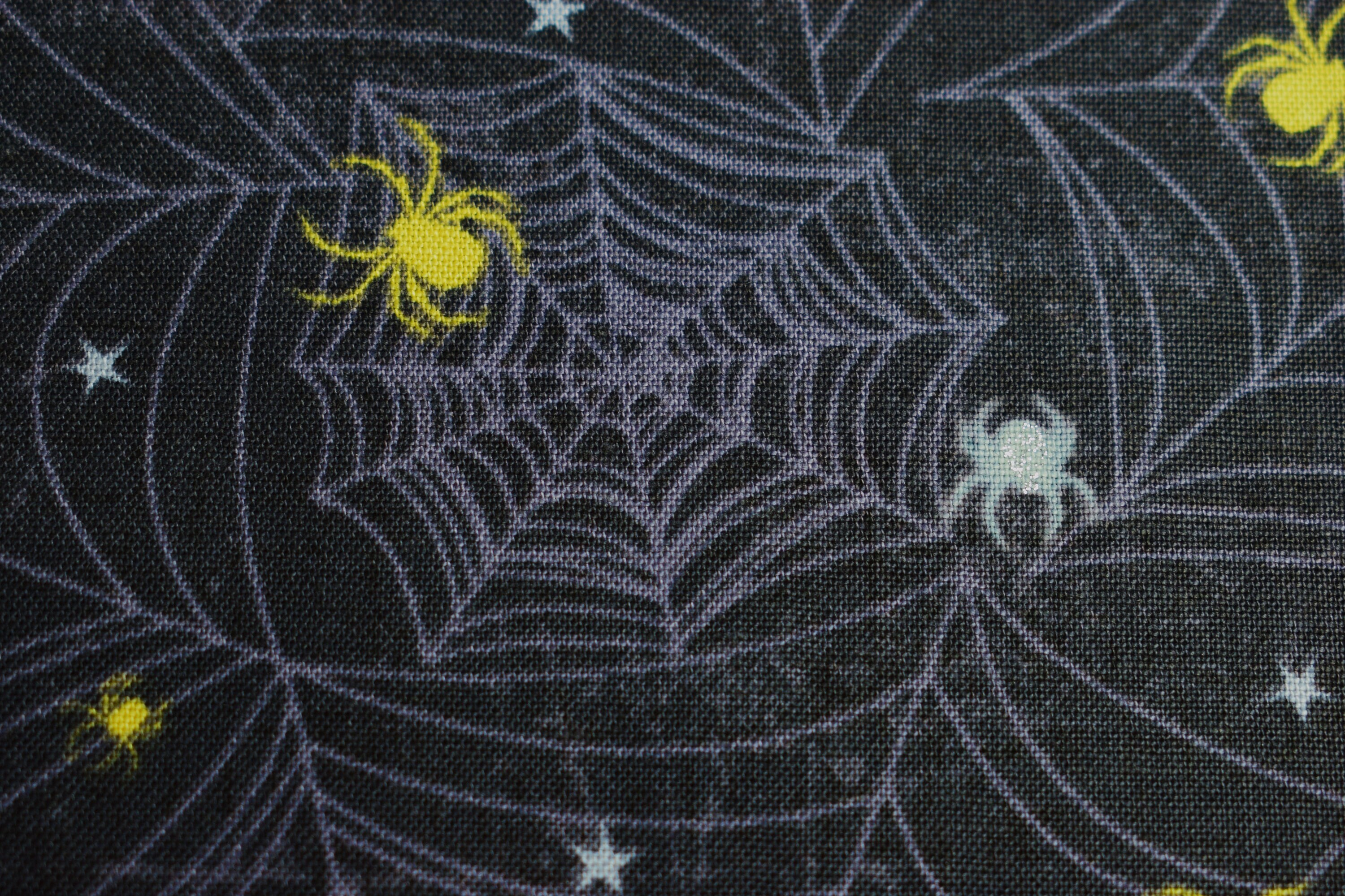 Spider fabric glitter fabric Halloween fabric cobweb | Etsy