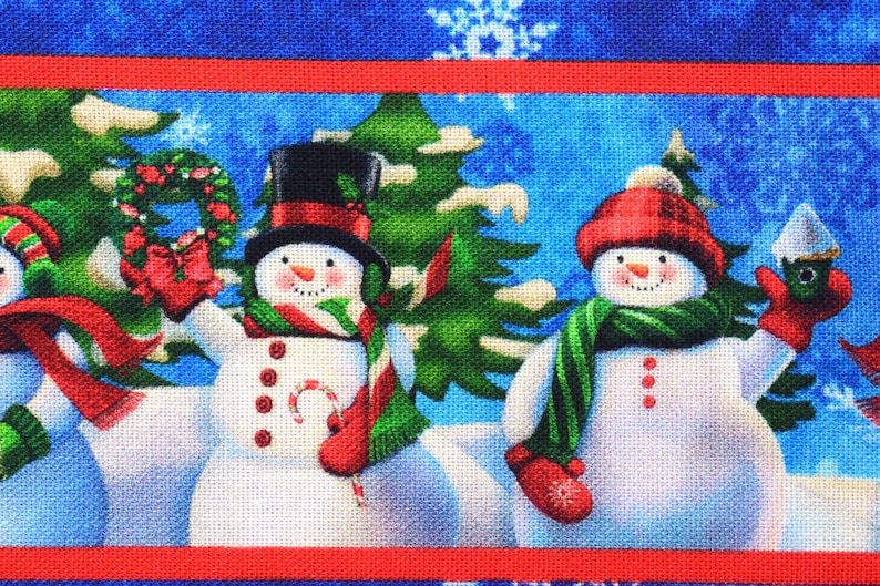 Snowman Fabric Panel Christmas Novelty Fabric Panel Snowman - Etsy ...