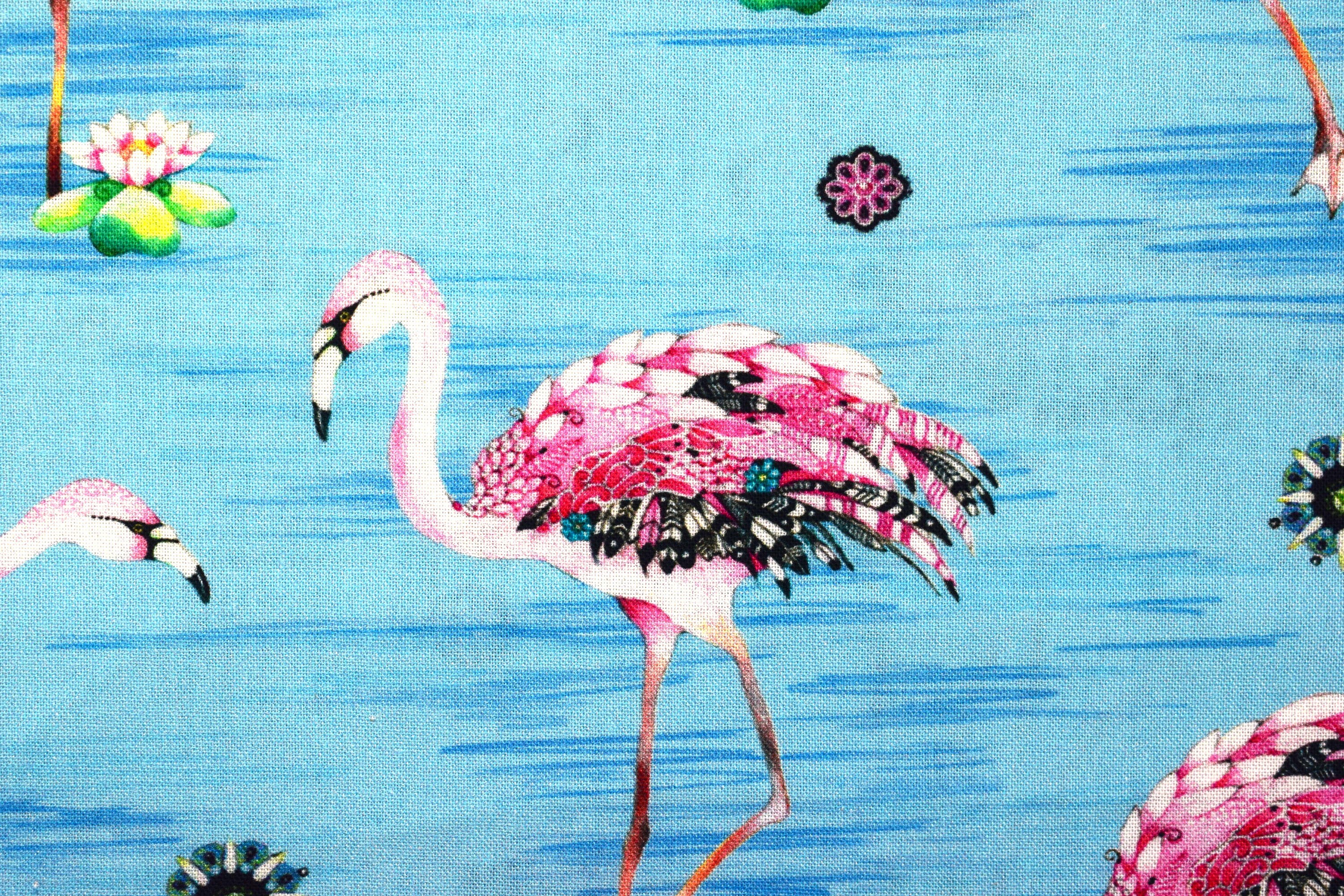 Flamingo Fabric Quilting Fabric Cotton Fabric Quilting | Etsy