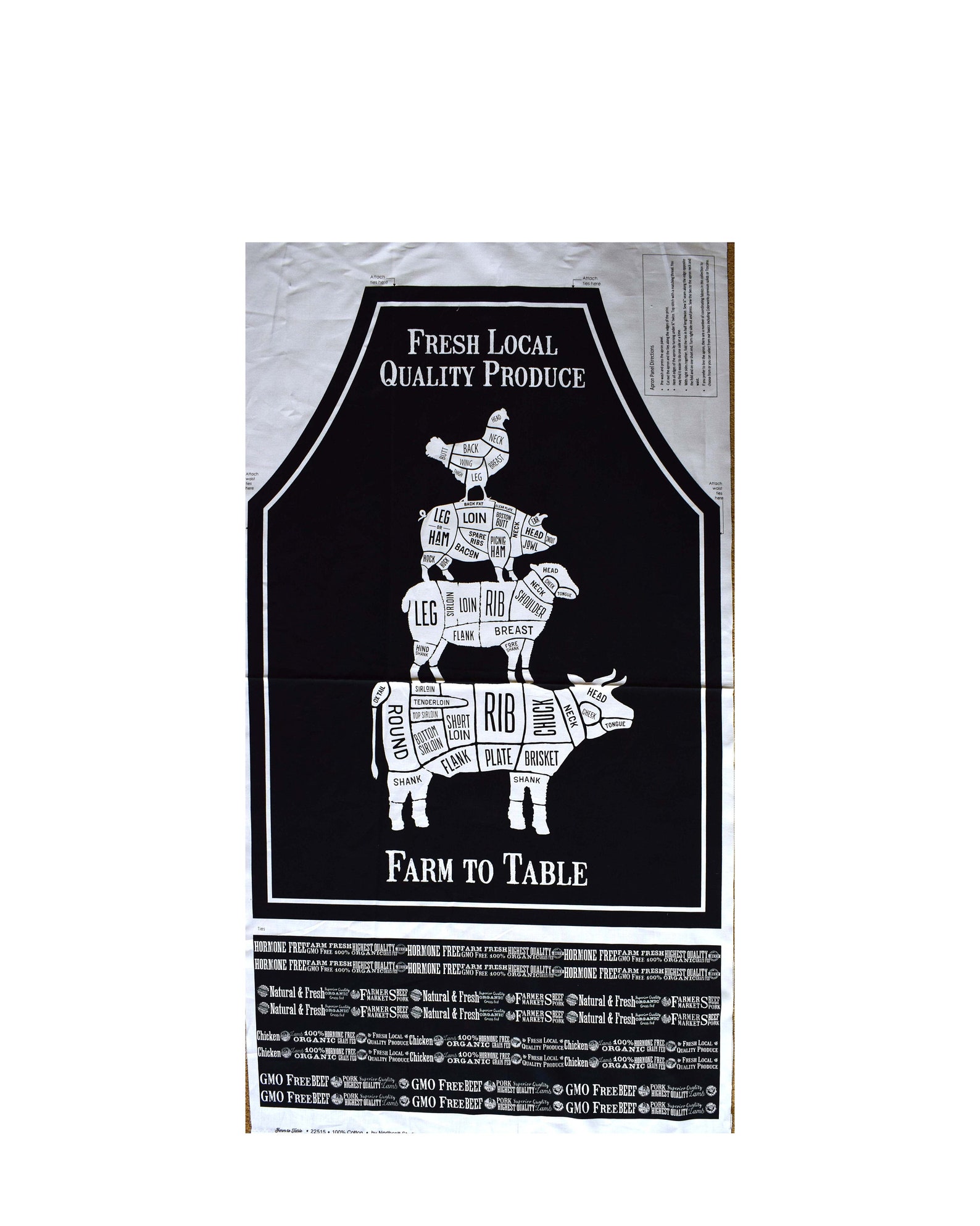 Barbecue Apron Panel, BBQ Apron, Farm to Table - Etsy