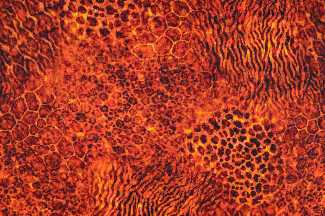 Burnt Orange Animal Print Fabric, Quilting Fabric, Cotton Fabric ...