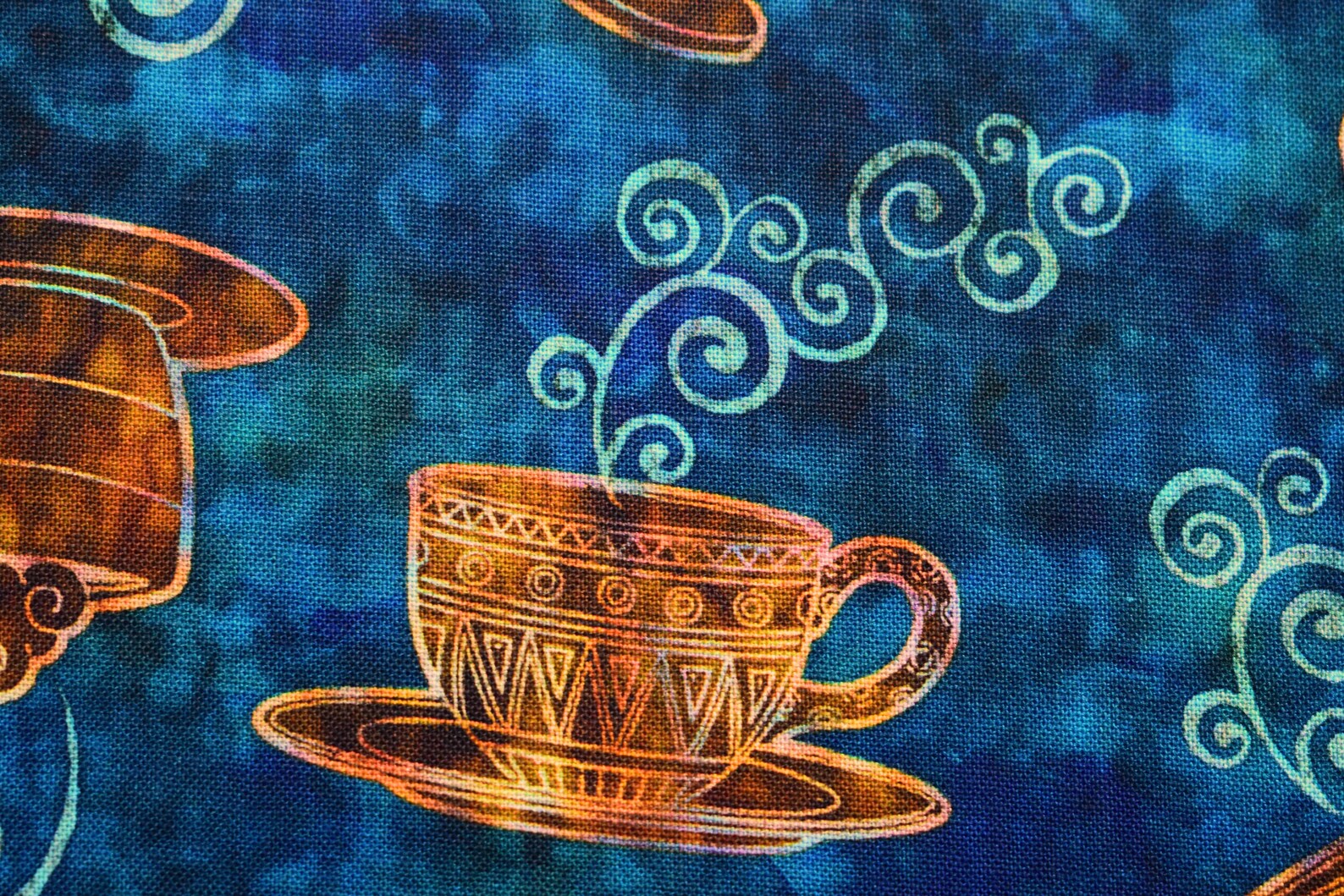 Large coffee cup fabric Quilting fabric cotton fabric | Etsy