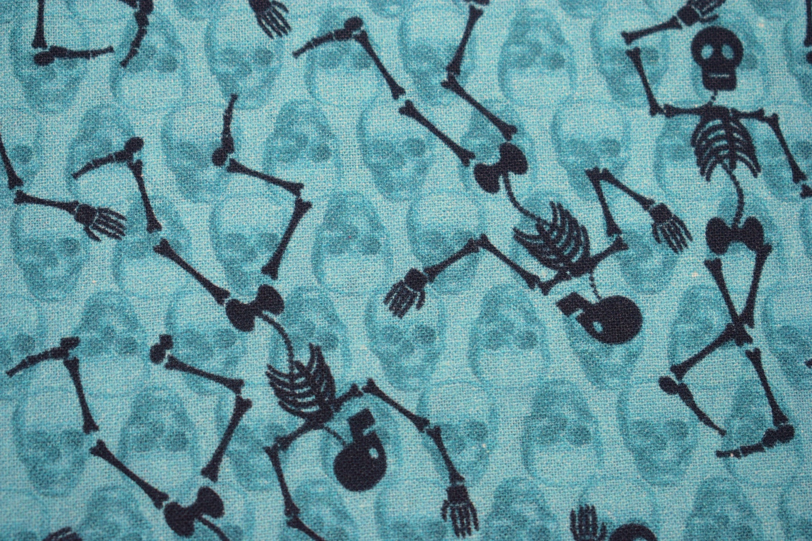 Halloween Fabric Dancing Skeleton Fabric Skull Fabric - Etsy