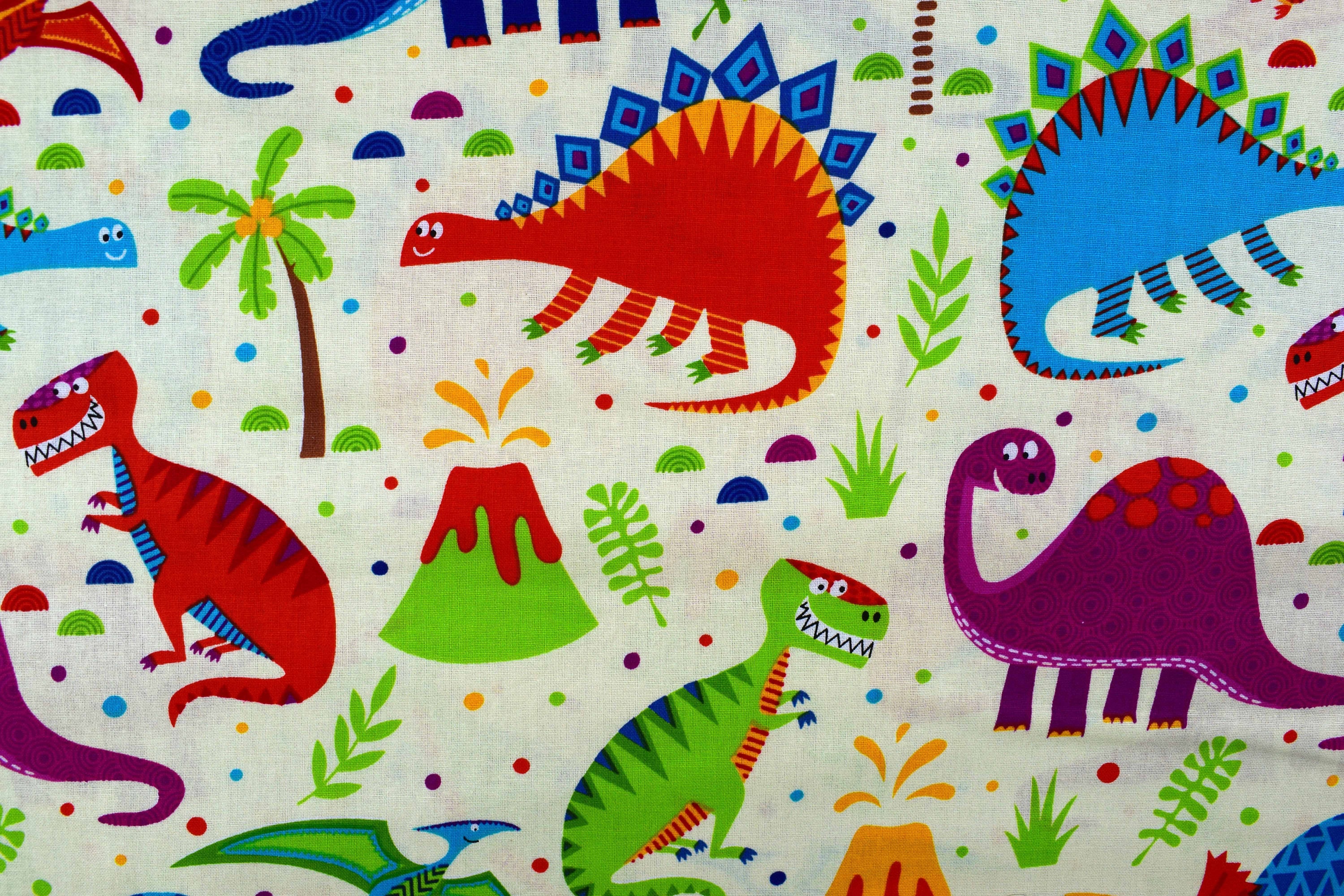 Childrens Dinosaur fabric Quilting fabric cotton fabric | Etsy