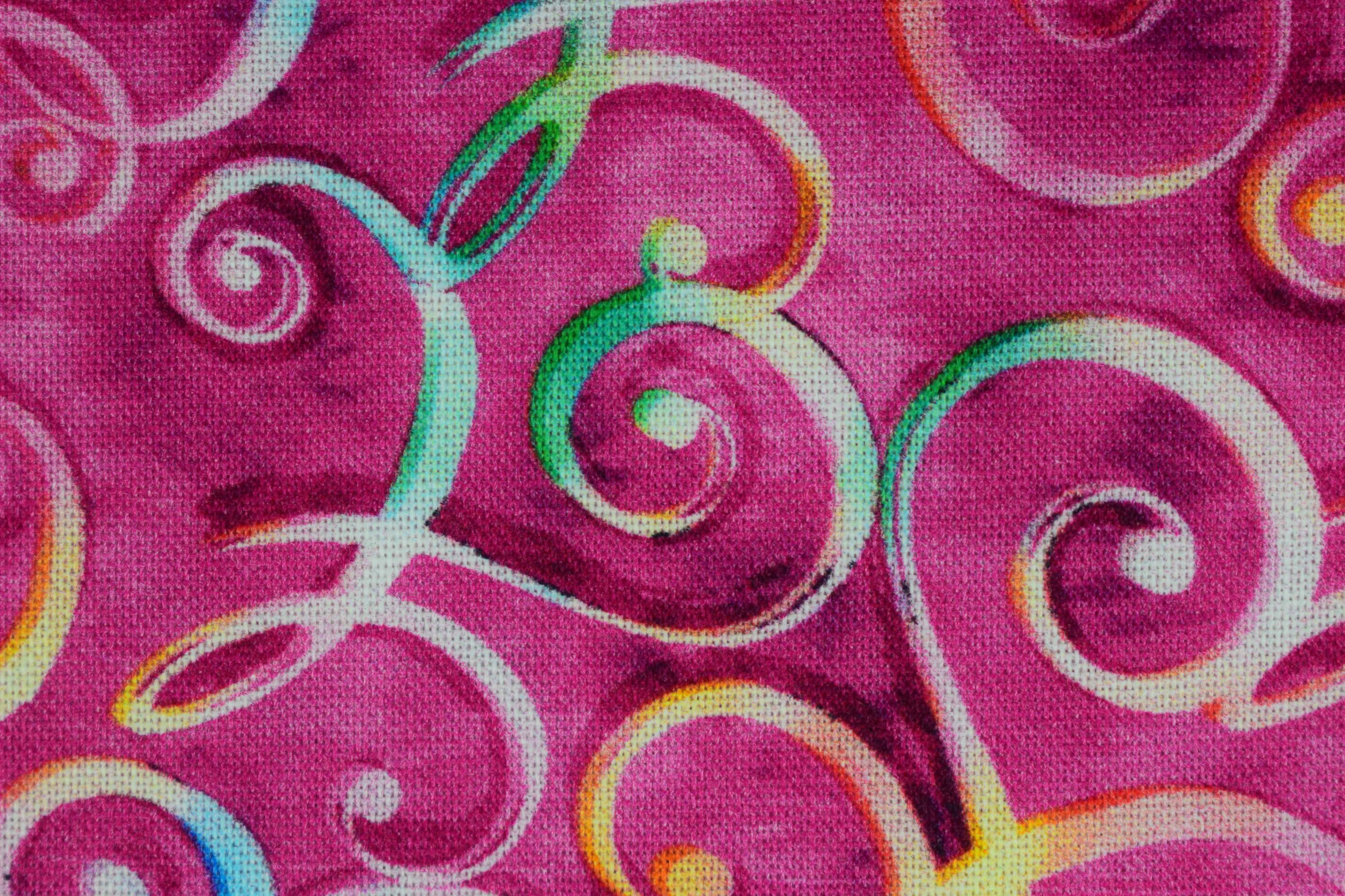 Vibrant Pink Scrollwork Cotton Quilting Fabric - Price by Half Metre - Etsy