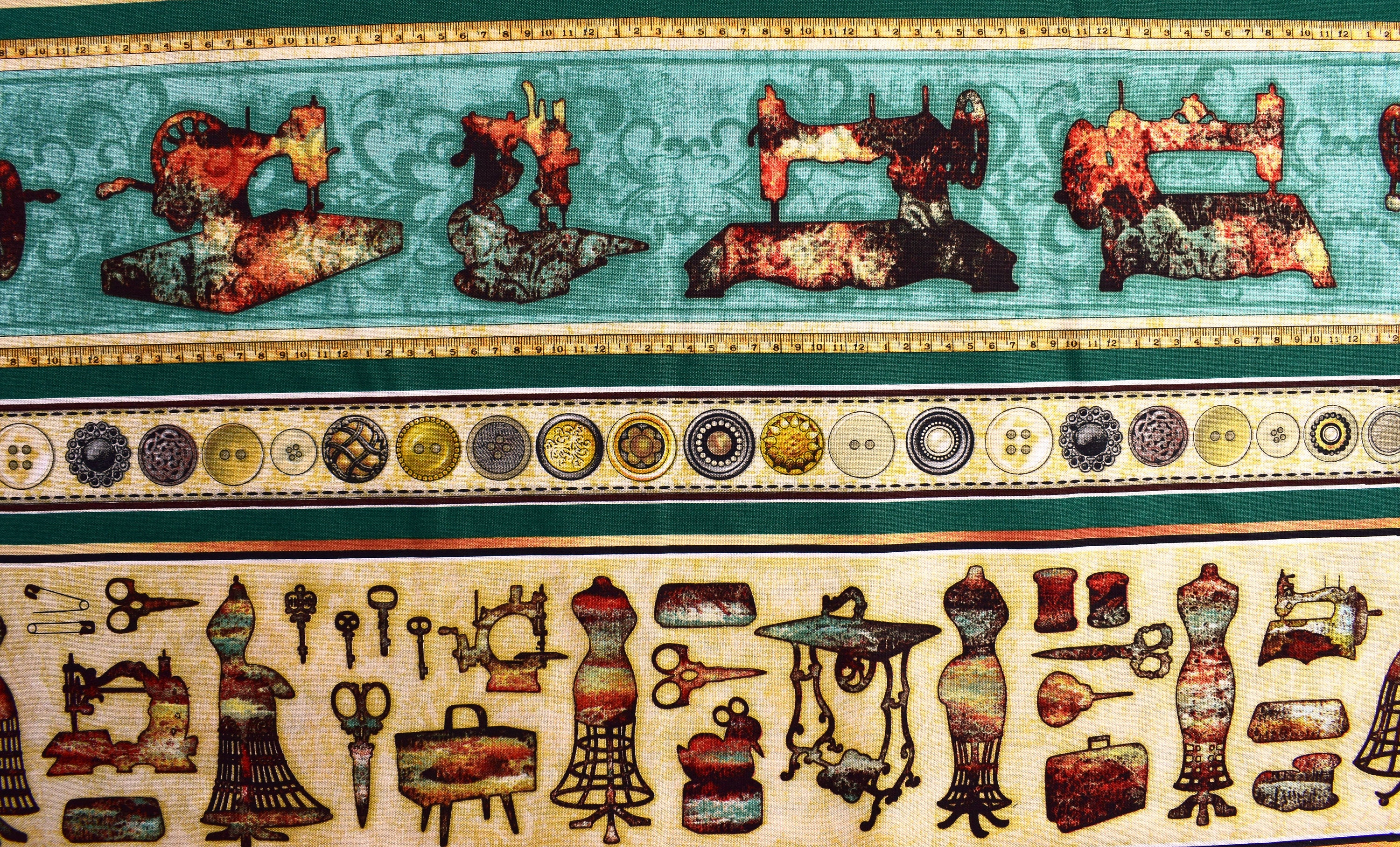 Sewing Motif Fabric Cotton Fabric Quilting Fabric Quilt - Etsy