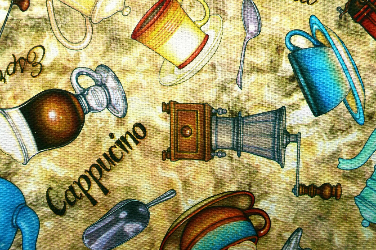 Coffee Grinder Fabric Quilting Fabric Cotton Fabric - Etsy
