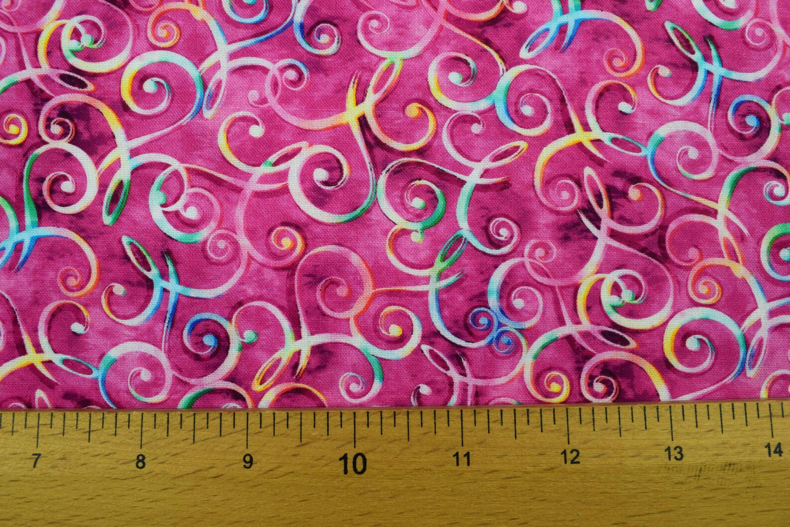 Vibrant Pink Scrollwork Cotton Quilting Fabric - Price by Half Metre - Etsy