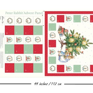 Peter Rabbit Fabric Advent Calendar Panel, Re-usable Advent Calendar ...