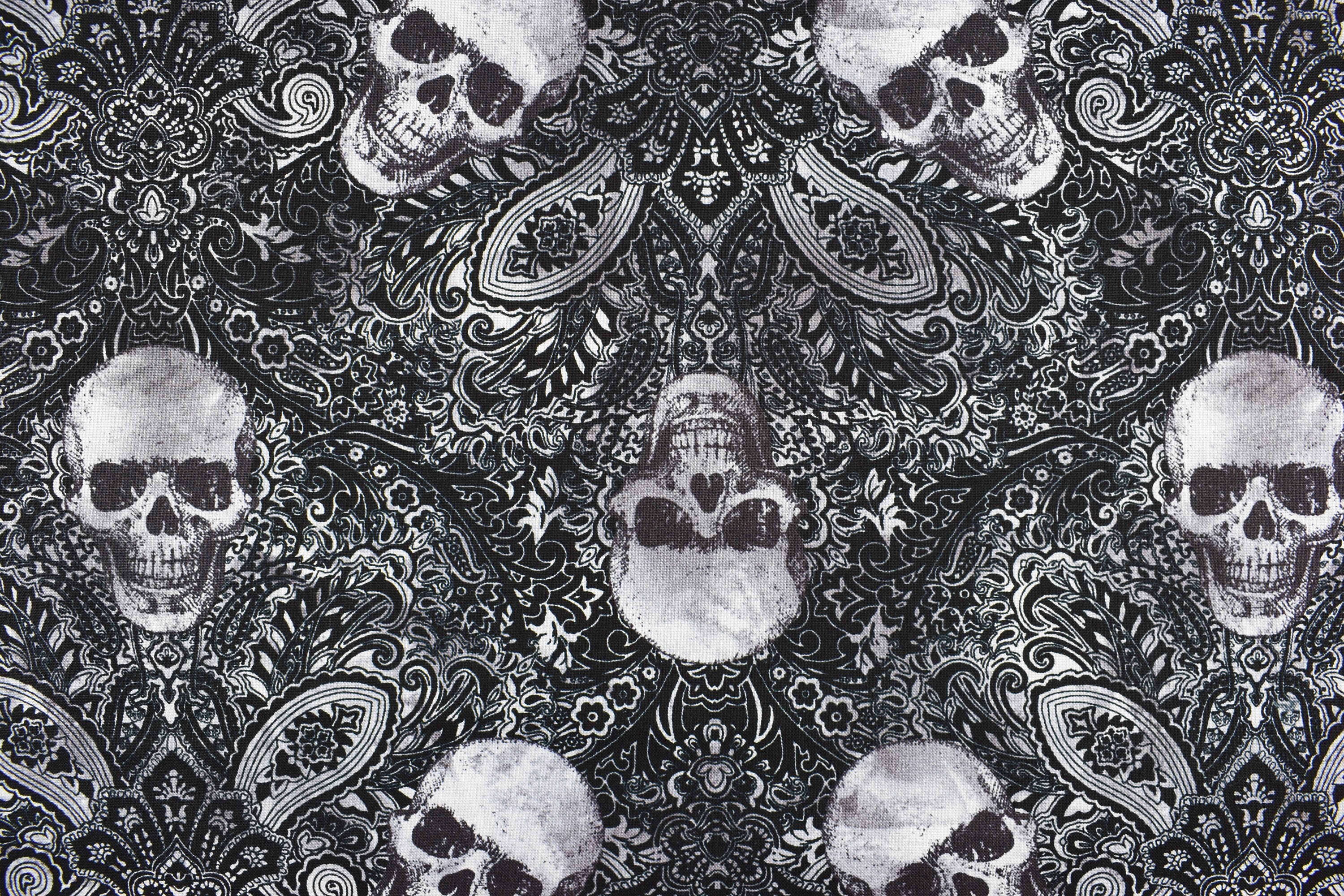 Materials Jewelry & Beauty Wicked Fog Halloween fabric Skull fabric ...