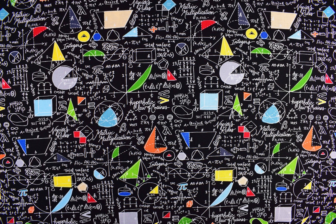 Maths Fabric Science Fabric Educational Fabric Quilting | Etsy UK