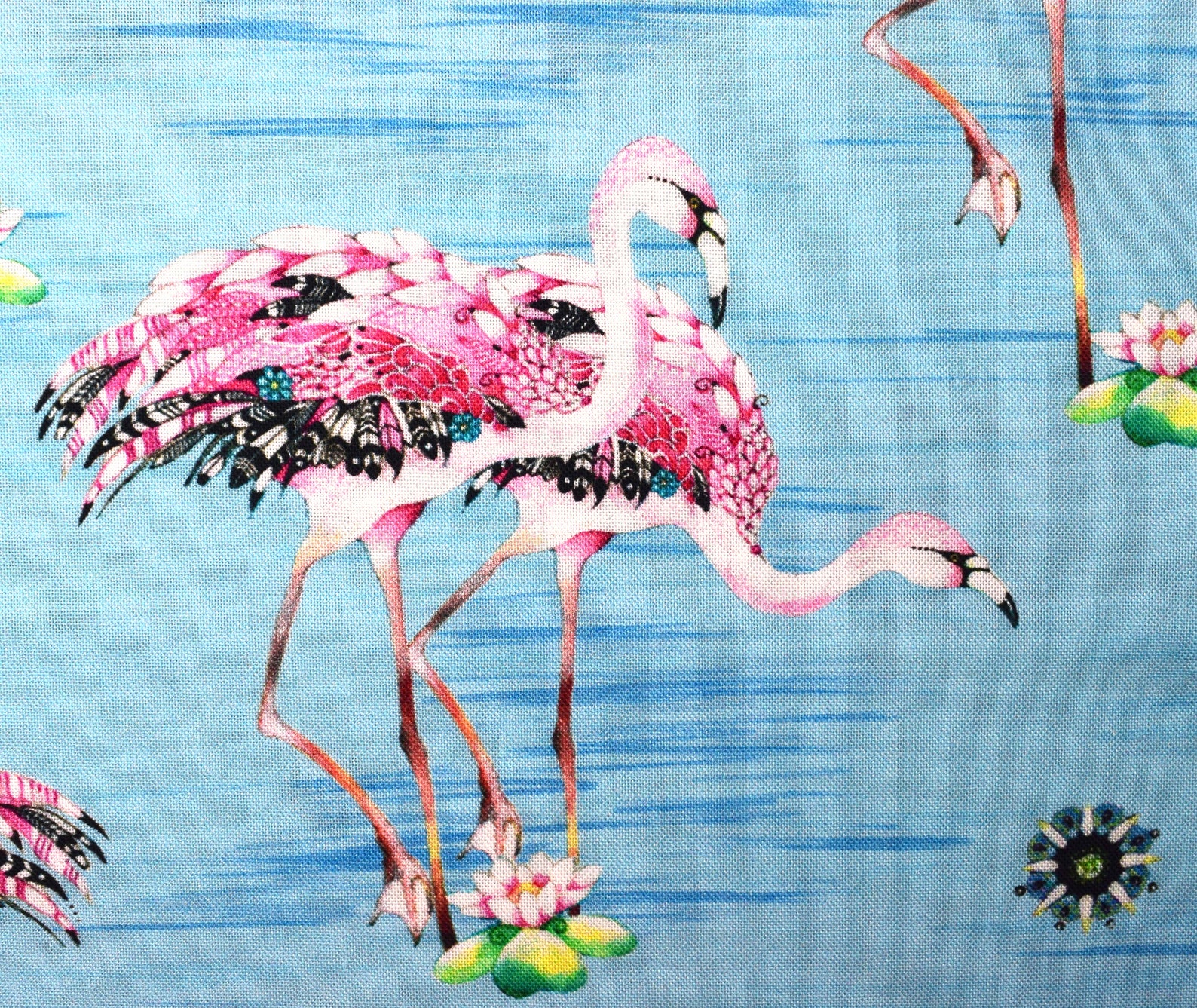 Flamingo Fabric Quilting Fabric Cotton Fabric Quilting - Etsy