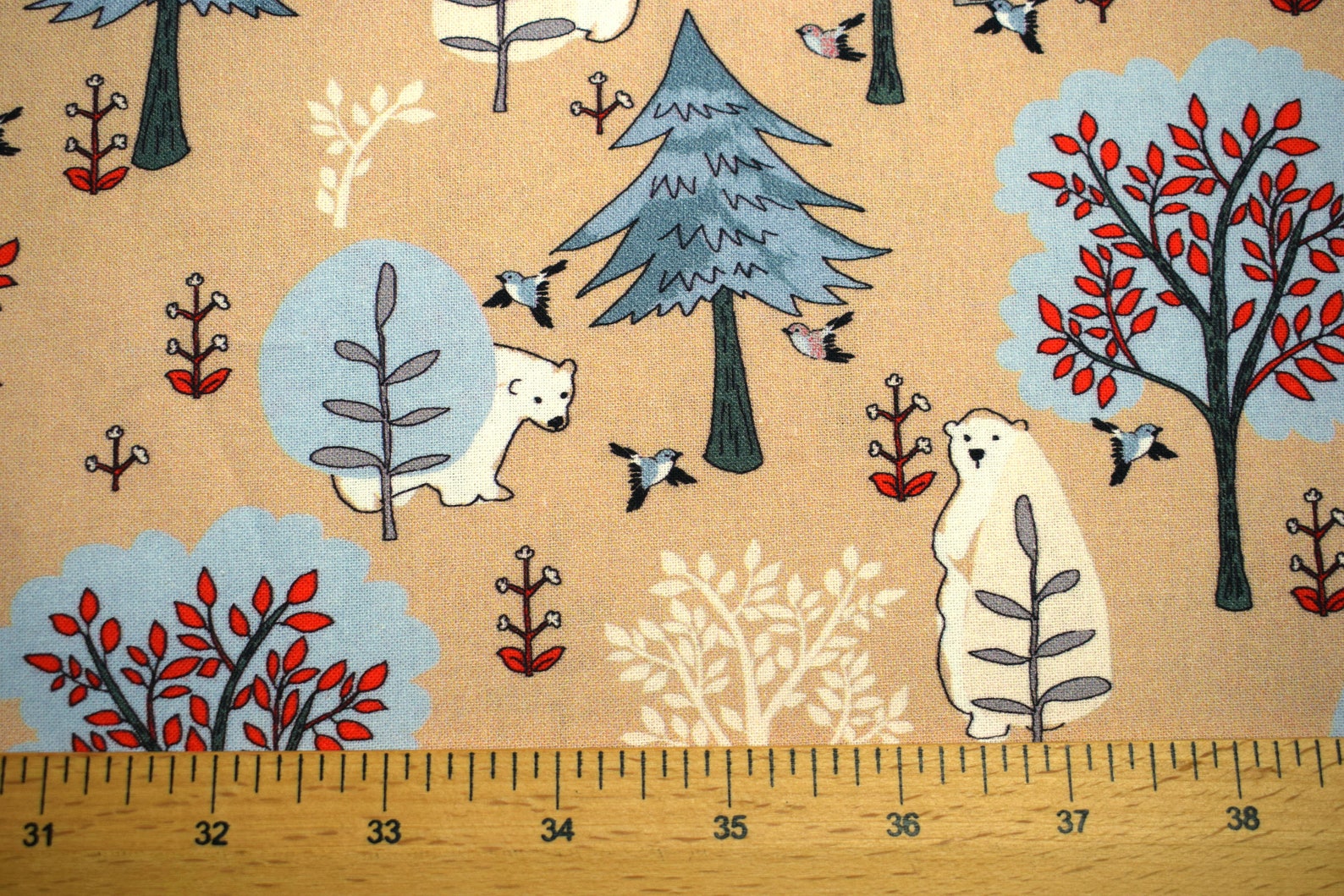 Bear Fabric Grizzly Bear Fabric Woodland Fabric Quilting - Etsy
