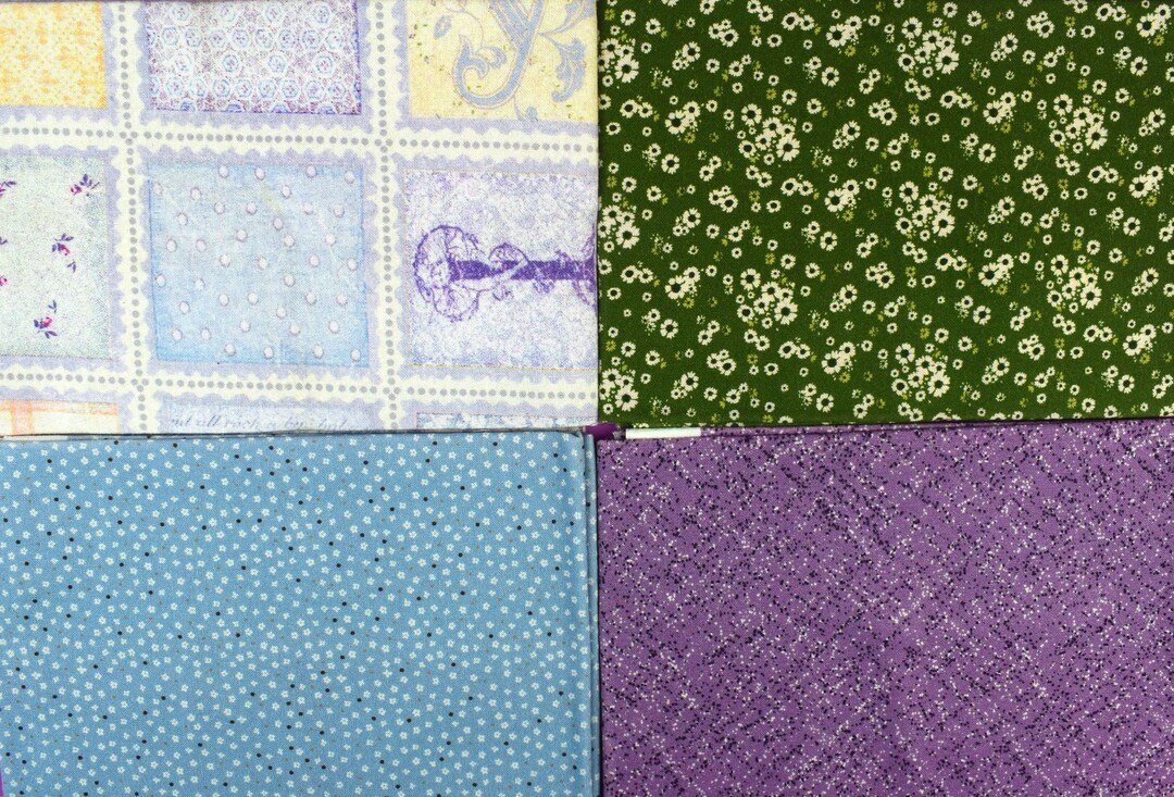Patchwork Pieces Fat Quarter Bundle, Quilting Fabric Bundle, Pastel Colours, Quilting Block ...