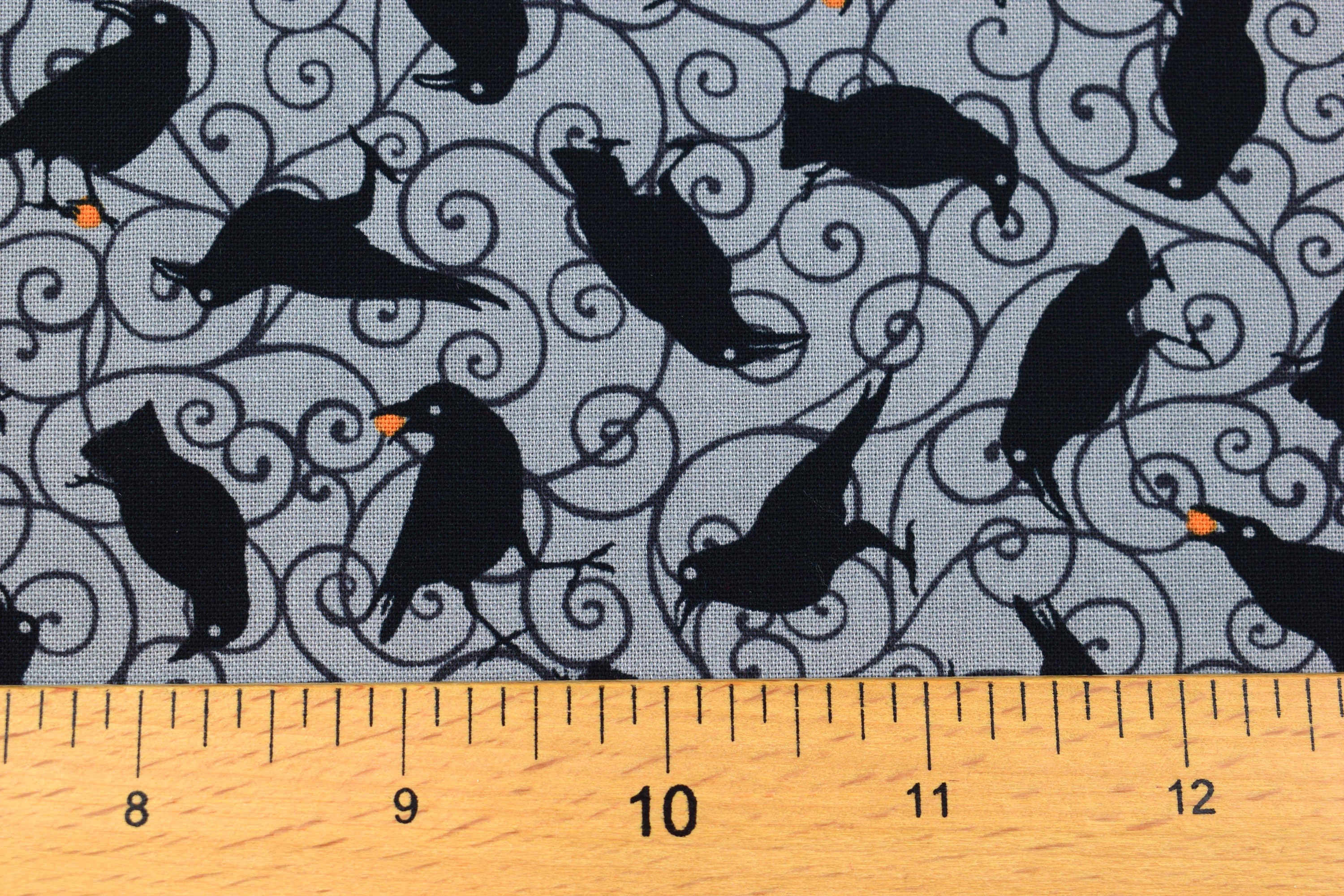 Raven Fabric Halloween Fabric Quilting Fabric Cotton - Etsy UK
