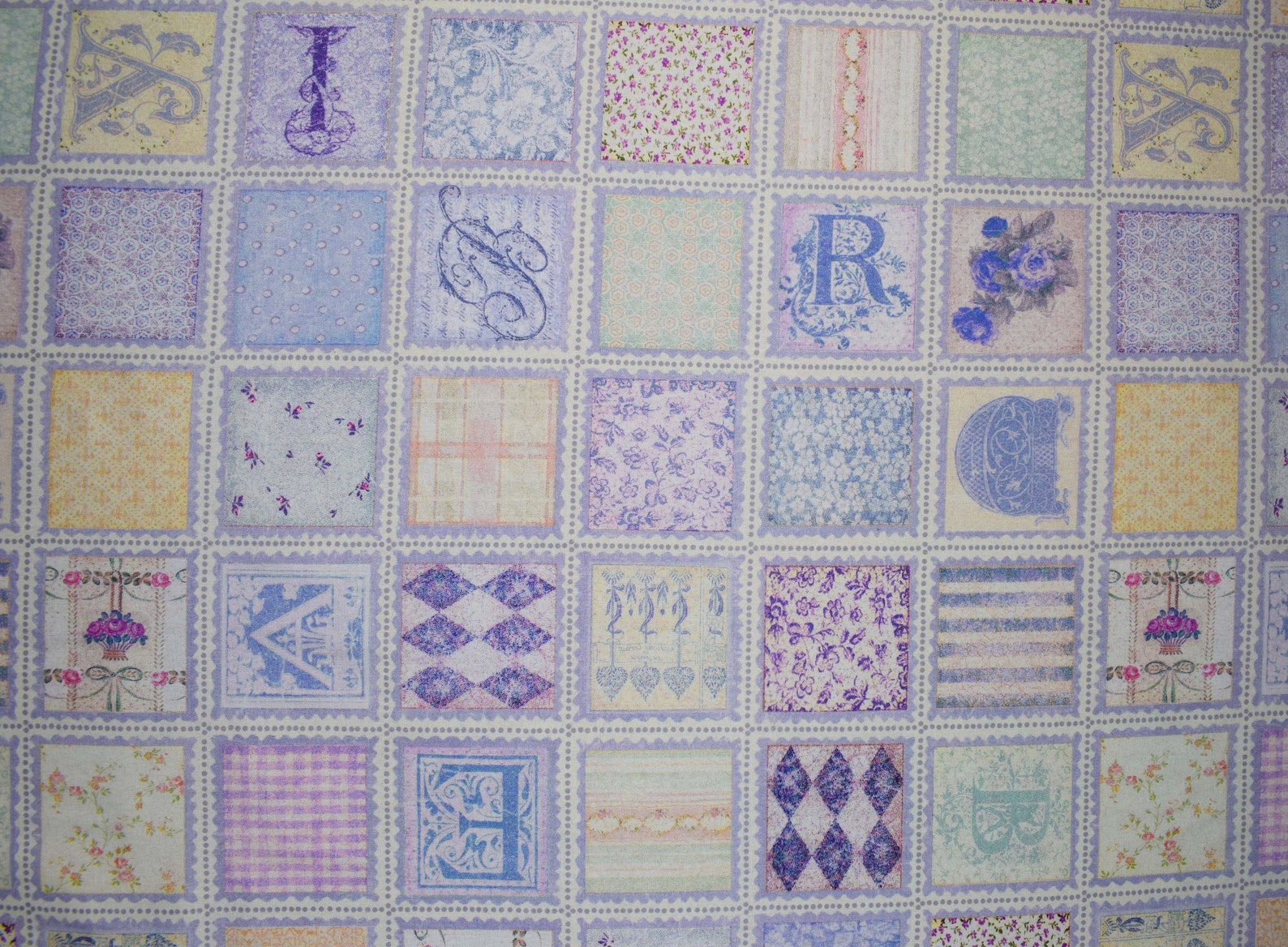 Patchwork Block Fabric Fabric Squares Pastel Quilting - Etsy UK