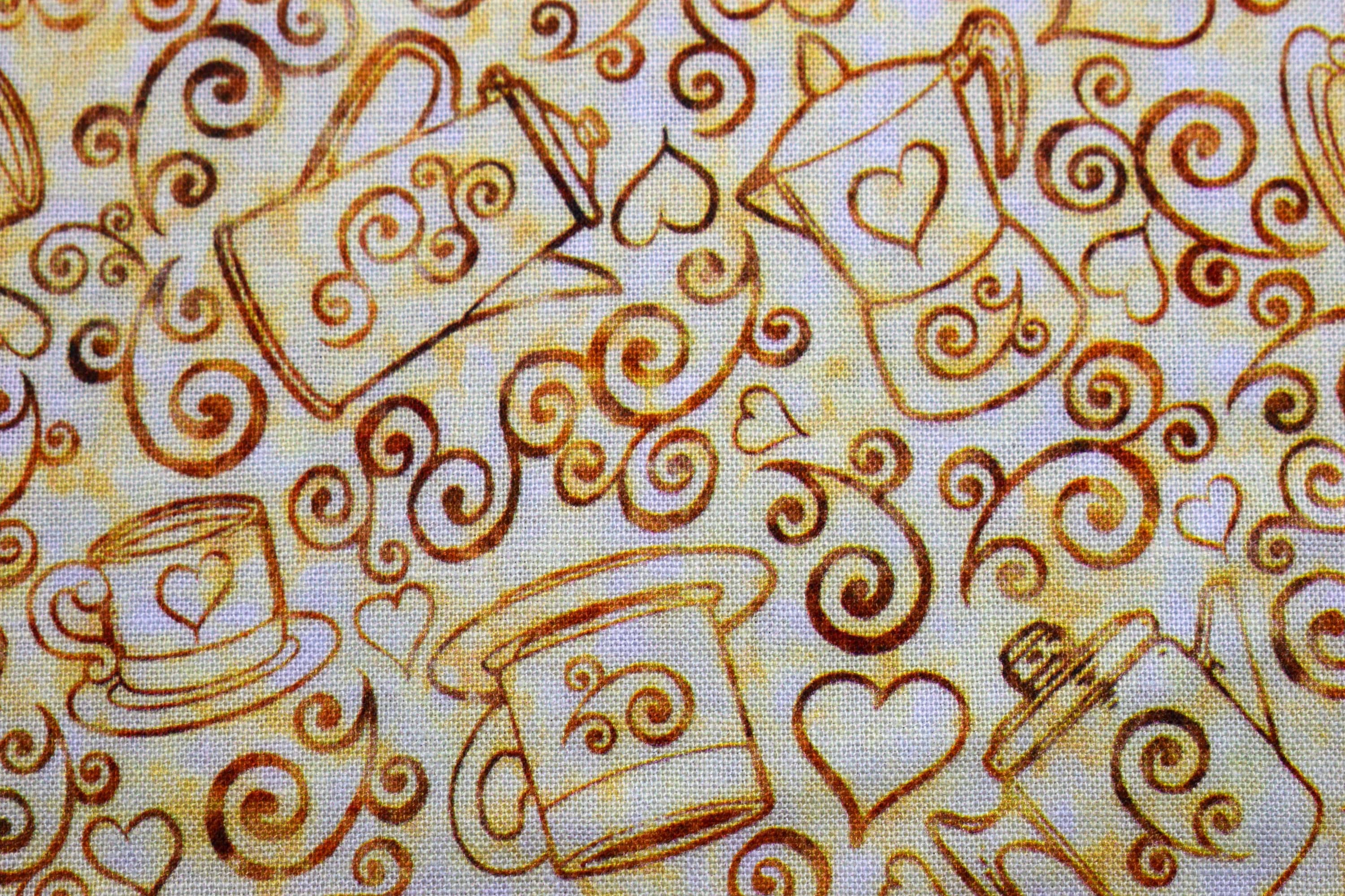 Love Coffee Fabric Quilting Fabric Cotton Fabric Quilting - Etsy