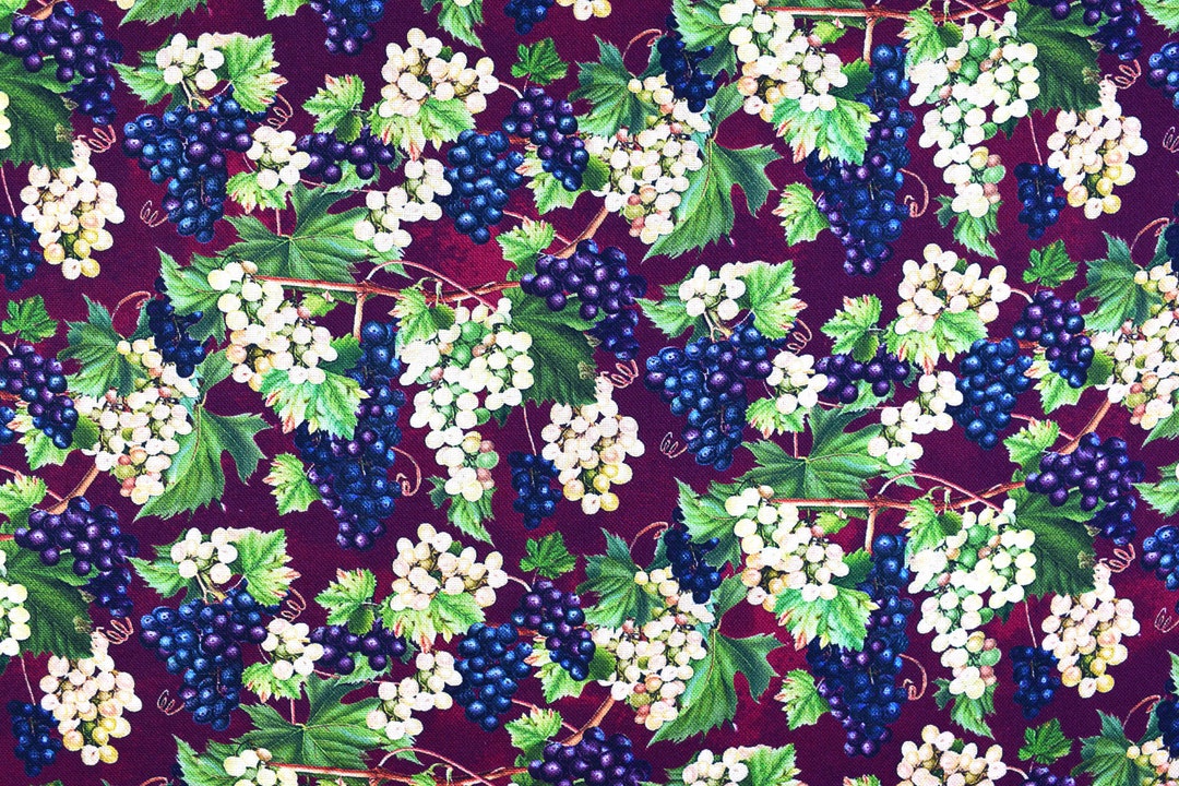 Grapes Fabric, Quilting Fabric, Cotton Fabric, You Had Me at Wine ...