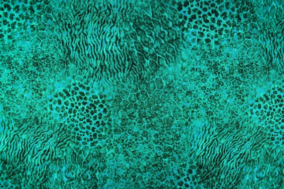 Green Animal Print Fabric Quilting Fabric Cotton Fabric | Etsy