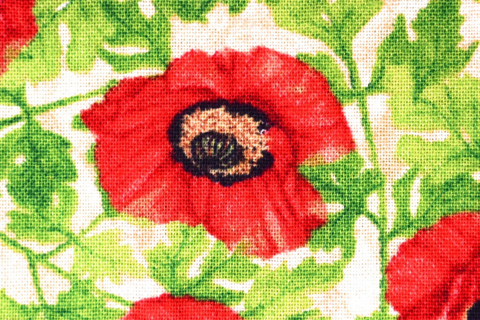 Poppy fabric poppies quilting fabric Price by the Half | Etsy