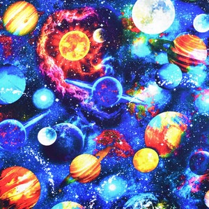 Space Fabric Bundle, Outer Space Fabric Collection, Quilting Fabrics ...