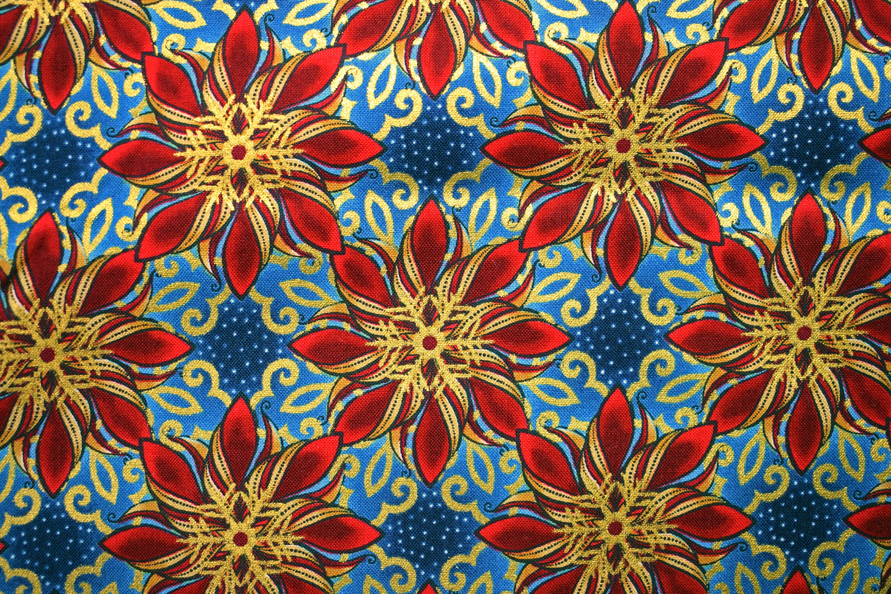 Red Poinsettia Fabric Quilting Fabric Jason Yenter Price - Etsy