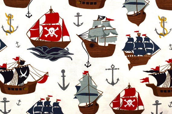 Pirate Ship Fabric Quilting Fabric Pirates Tale Riley Blake - Etsy