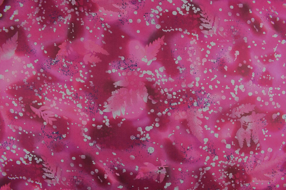 Raspberry Batik Extra Wide Quilt Backing Fabric: Fossil Fern Cotton ...