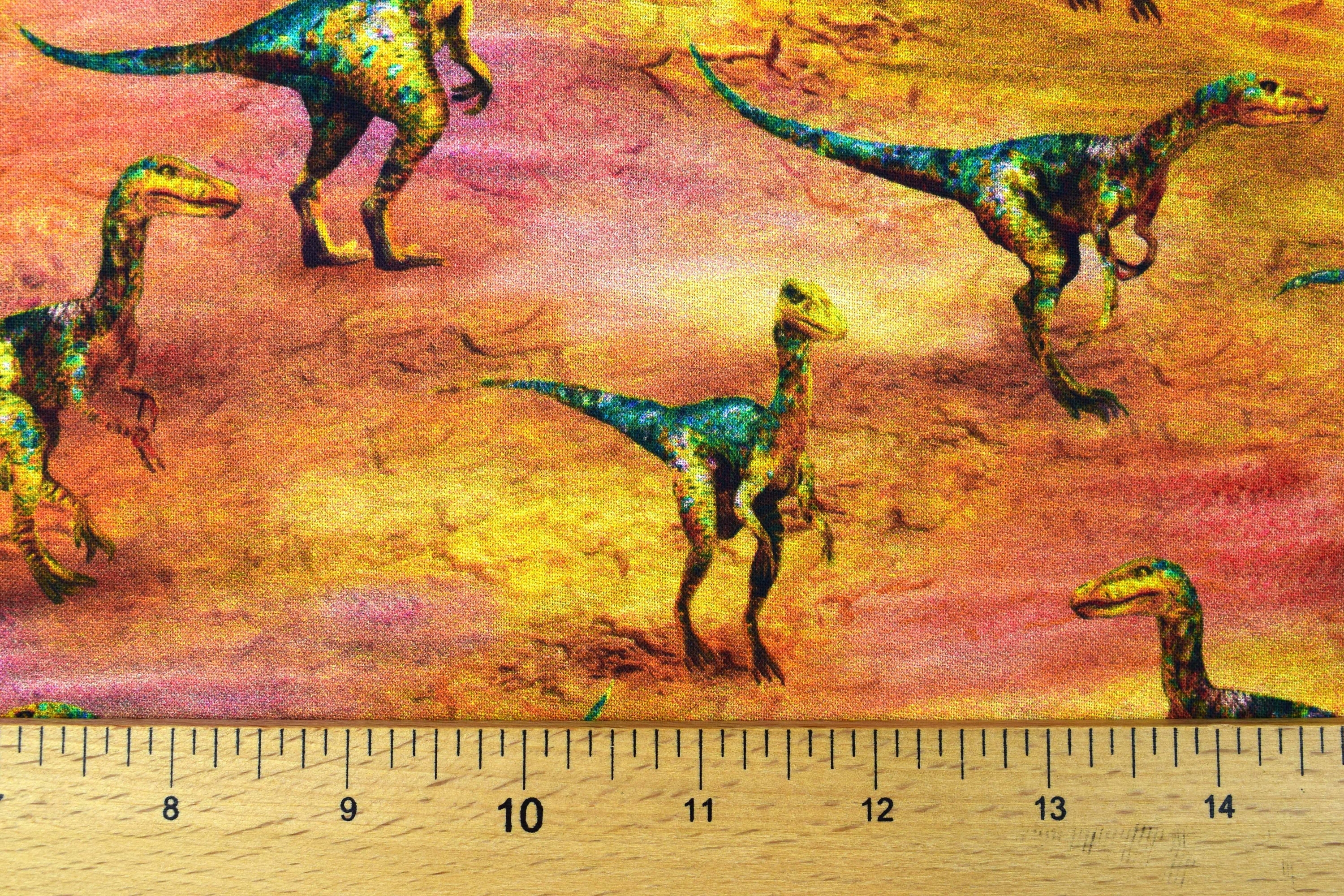 Raptor Fabric Quilting Fabric Cotton Fabric Velociraptor - Etsy