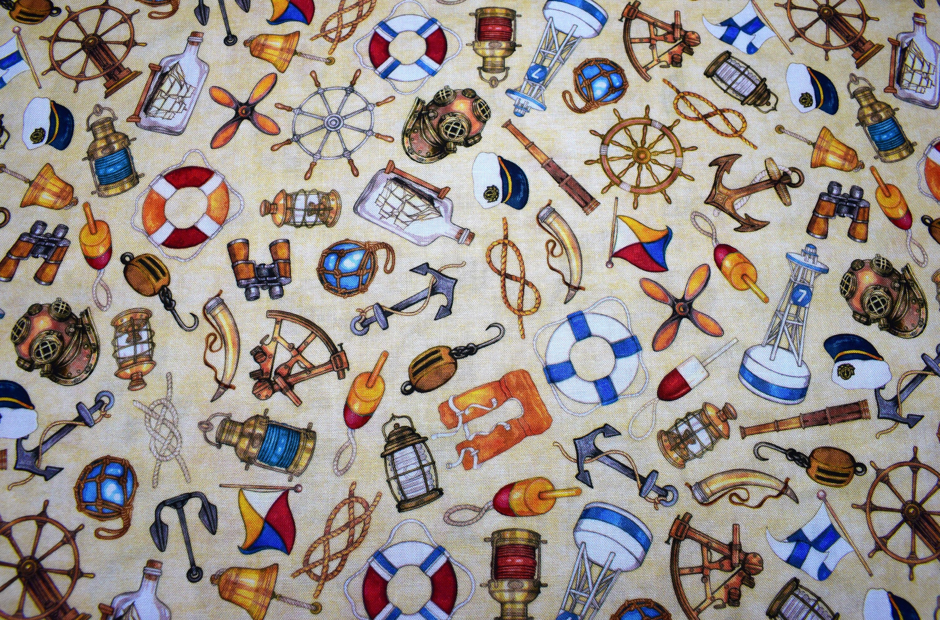 Nautical Fabric Collection Fabric Bundle Smooth Sailing by | Etsy