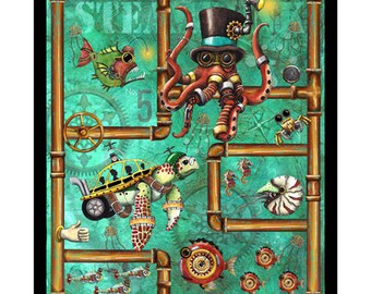 Steampunk Fabric Panel - Etsy
