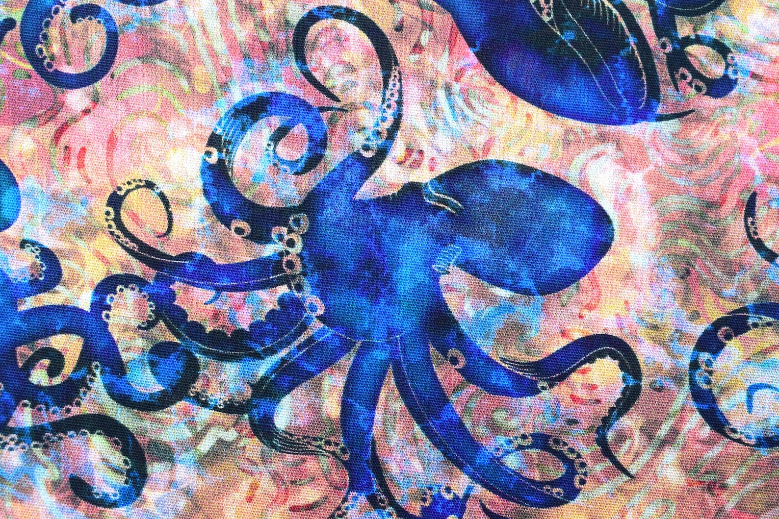 Octopus Fabric Quilting Fabric Cotton Fabric Quilting - Etsy UK