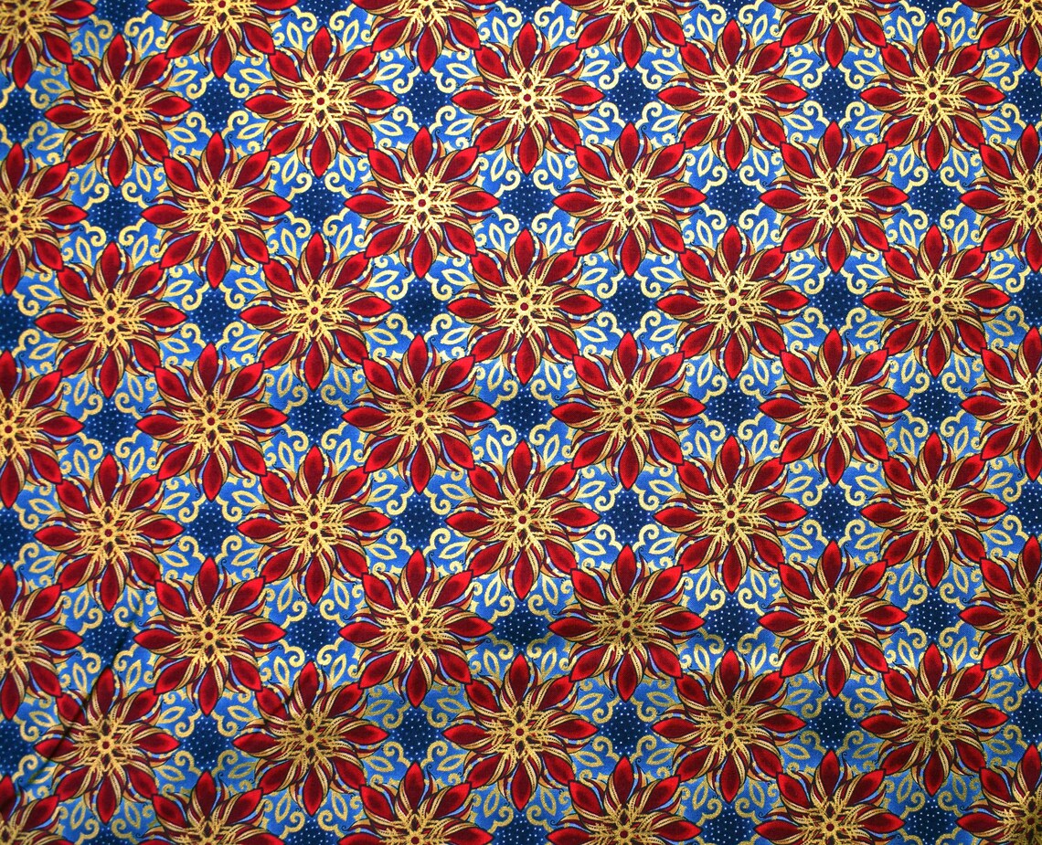 Red Poinsettia Fabric Quilting Fabric Jason Yenter Price - Etsy