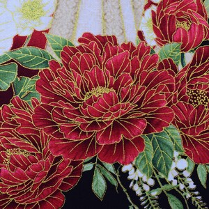 Japanese Geisha Quilting Fabric, Cotton Fabric - Price by the Half ...