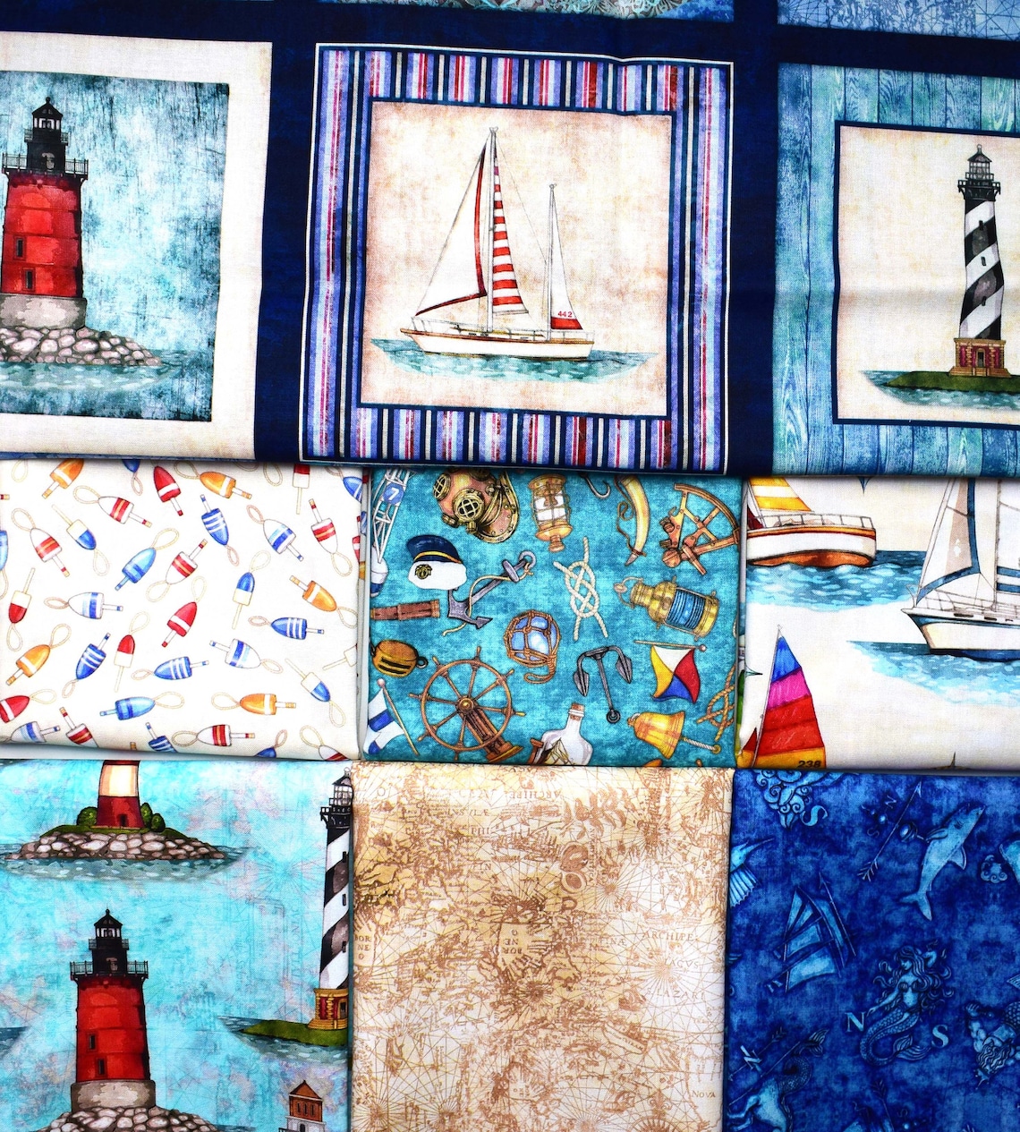Sailing Fabric Bundle Fabric Collection Smooth Sailing by - Etsy