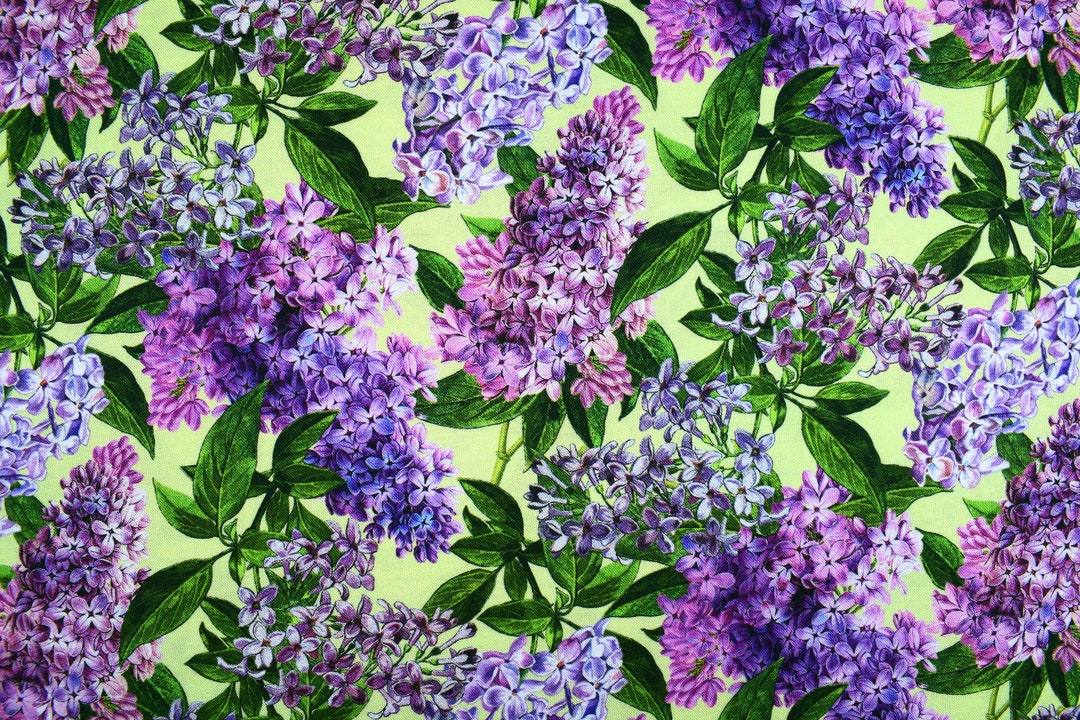 Lilacs Fabric, Country Garden, Chelsea, Quilting Fabric, Cotton Fabric ...