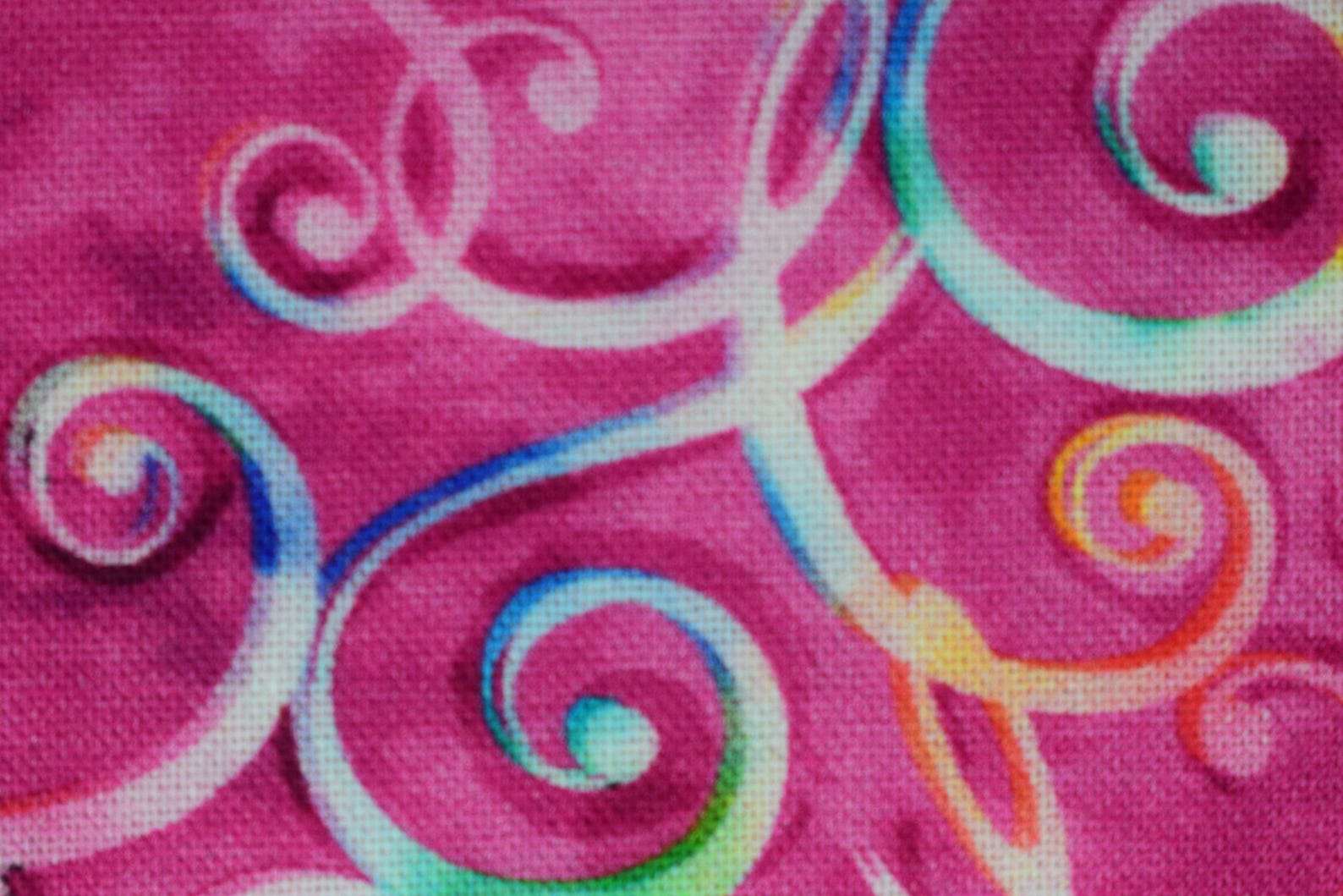 Vibrant Pink Scrollwork Cotton Quilting Fabric - Price by Half Metre - Etsy