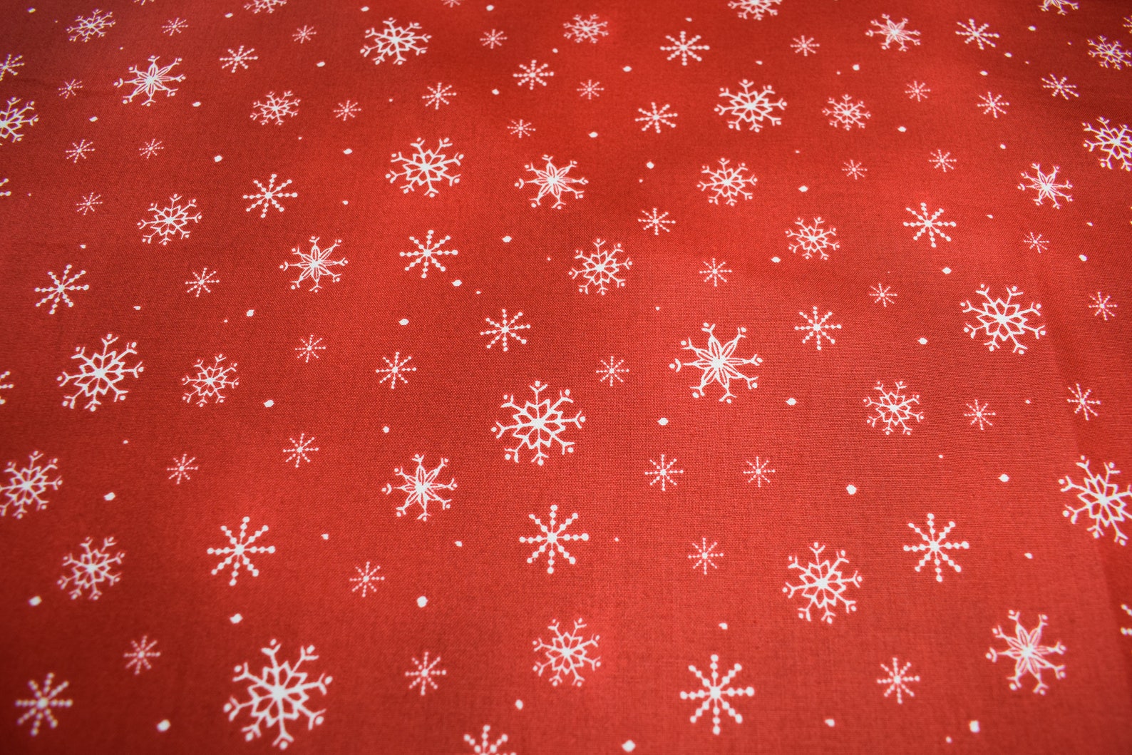 Red Snowflake Fabric Christmas Fabric Quilting Fabric Just | Etsy