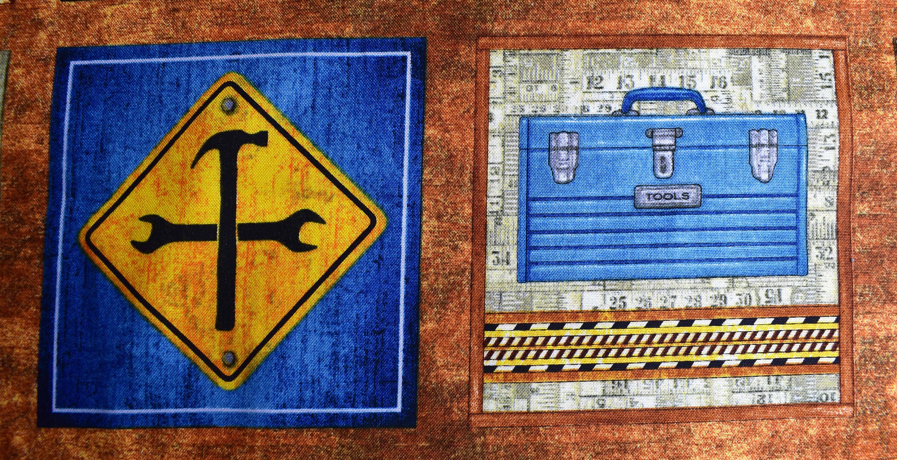 Woodwork Fabric Panel Craftsman Quilting Panel Quilting | Etsy