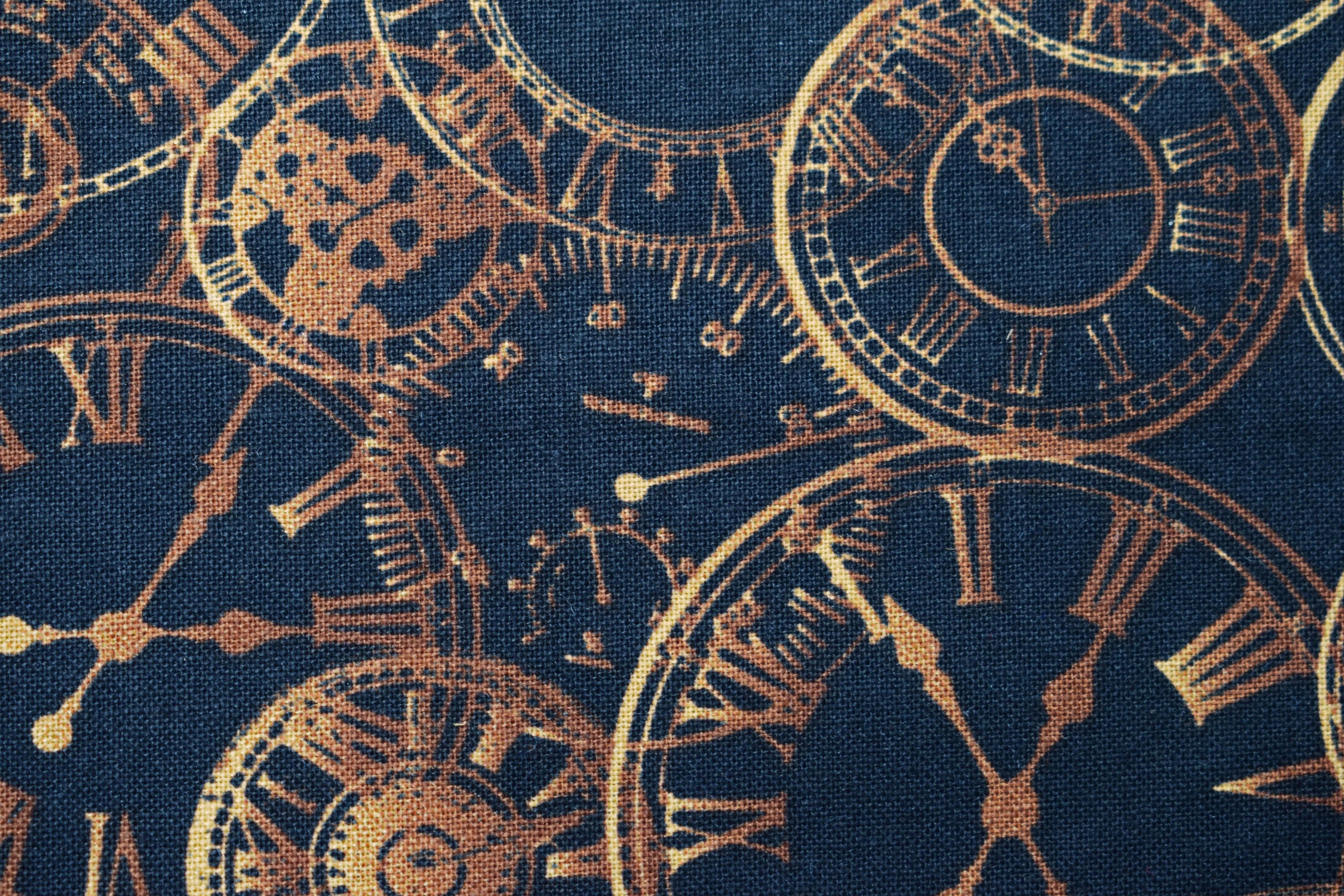 Steampunk Clocks Quilting Fabric Cotton Fabric Price by the - Etsy