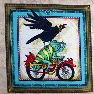 Steampunk Fantasy Fabric Panel, Quilting Panel, Fantasy and Fiction ...