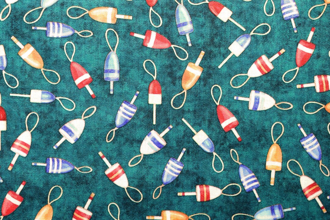 Fishing Floats Fabric, Quilting Fabric, Smooth Sailing, Price by the ...