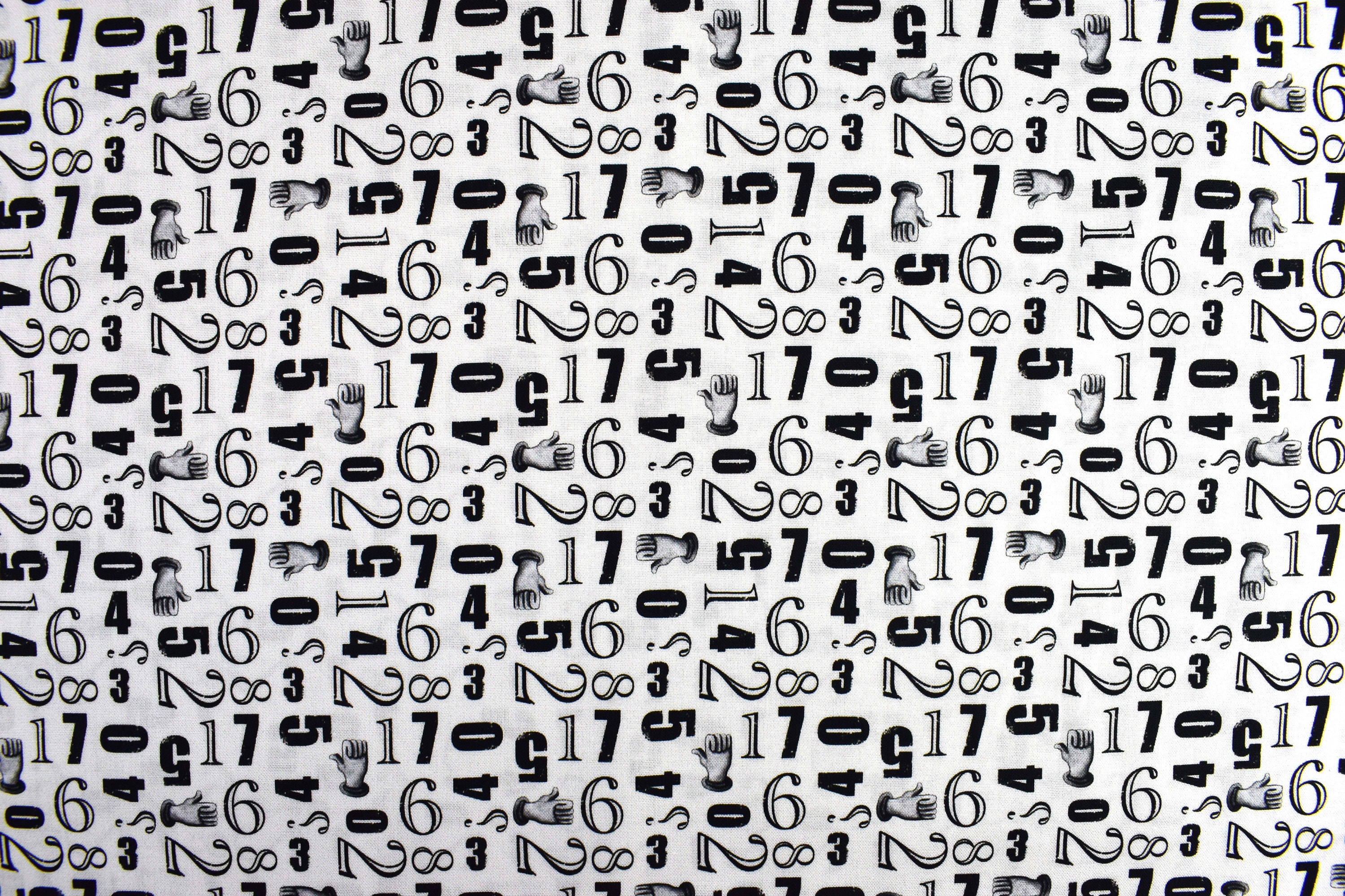 Numbers fabric Quilting fabric cotton fabric quilting | Etsy