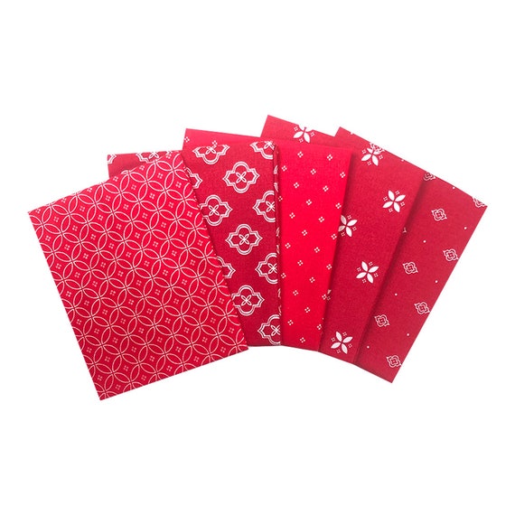 Tonal Red Fat Quarter Bundle Red Blender Fabric Quilting - Etsy