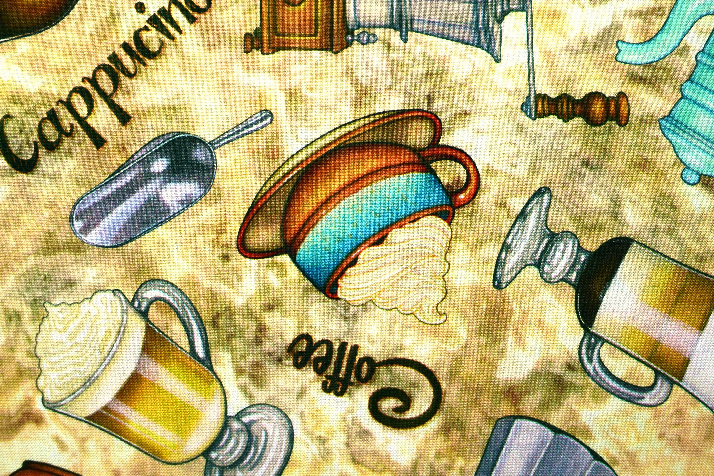 Coffee Grinder Fabric Quilting Fabric Cotton Fabric - Etsy