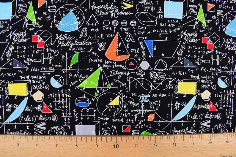 Maths Fabric Science Fabric Educational Fabric Quilting | Etsy UK