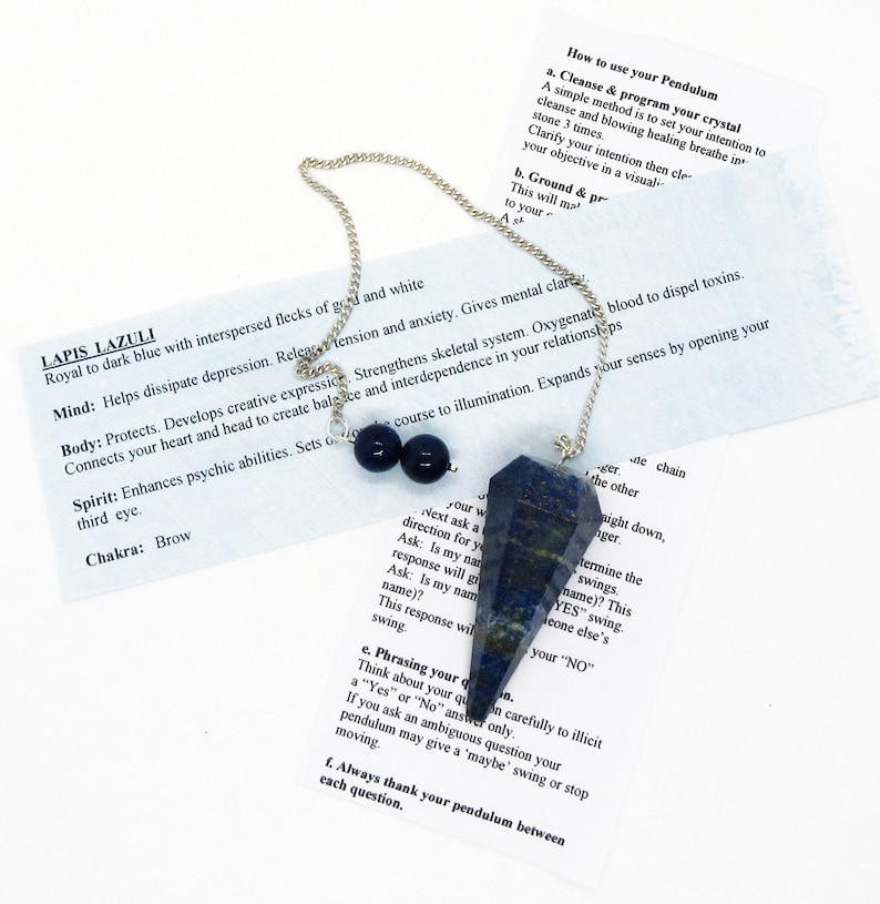 Pendulums Gemstone: Lapis Lazuli, Large 5cms X 2cms Gemstone - Etsy