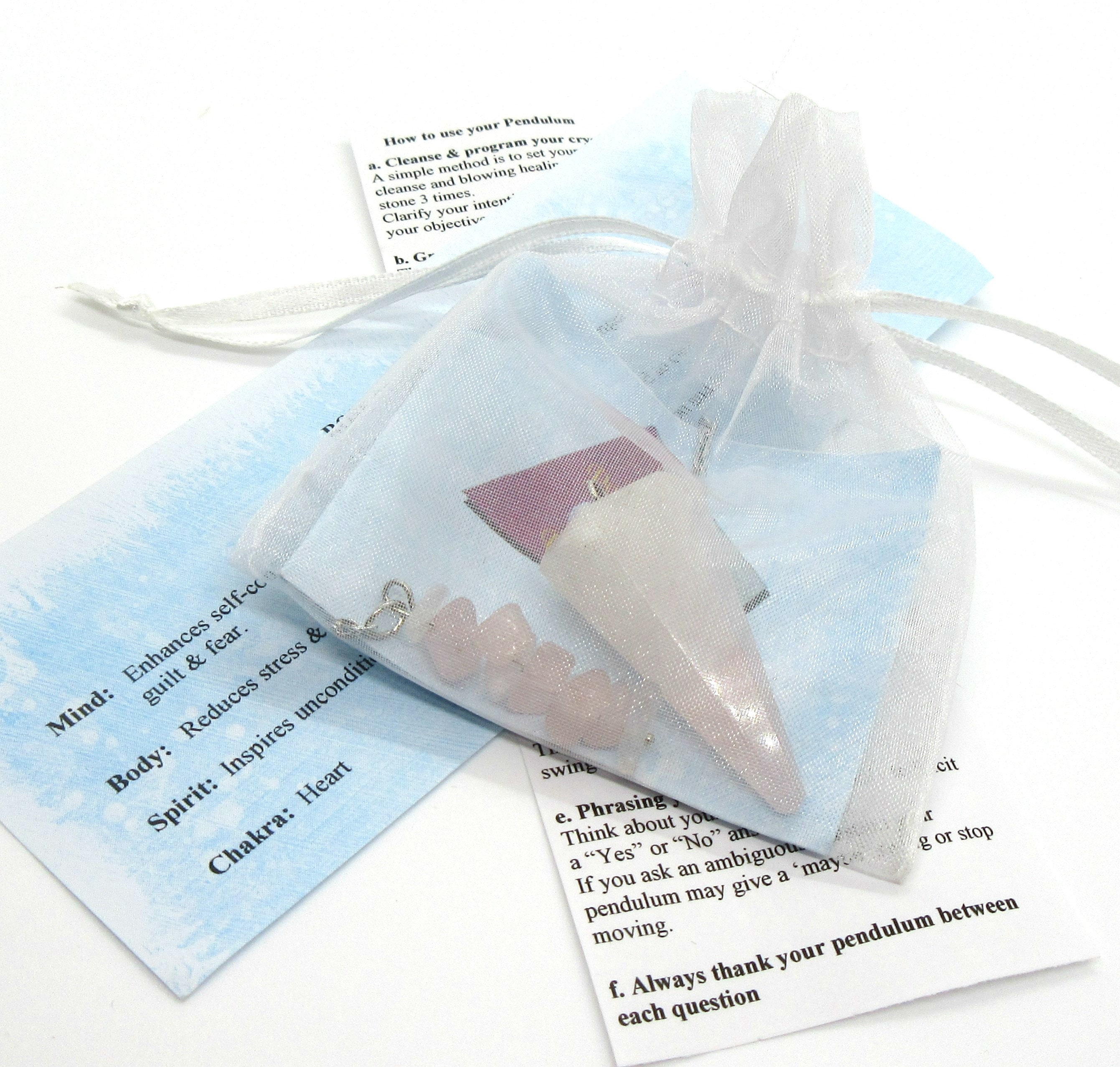 Pendulums Gemstone: Rose Quartz Large 4.5cms X 2cms Gemstone - Etsy