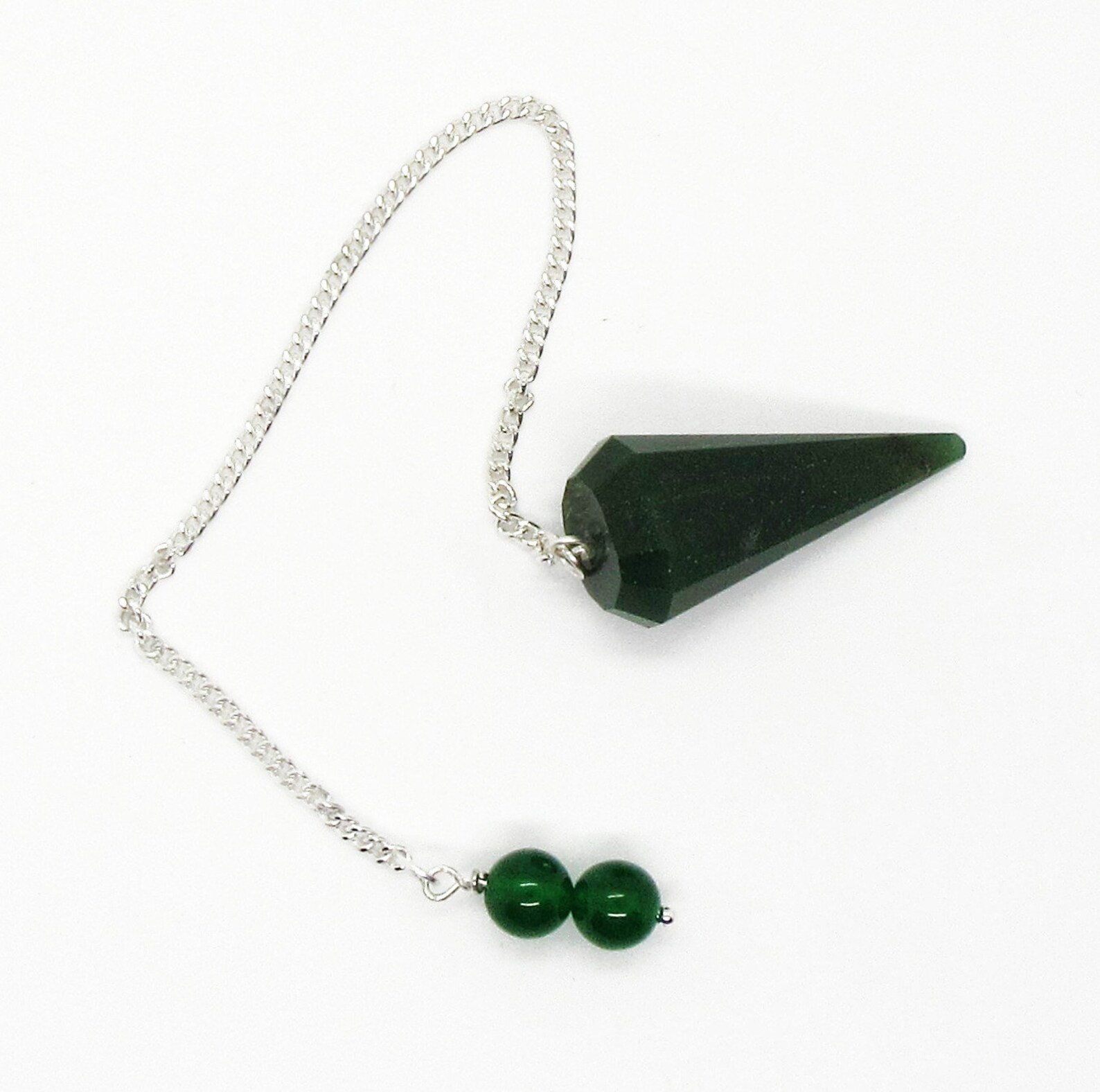 Pendulums Gemstone: Dark Green Jade 4.25cms X 2cms Gemstone - Etsy UK