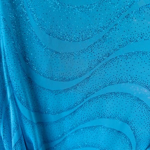 New Luxury Wavy Design on Mesh With Glitter 2-way Stretch 58/60” - Etsy